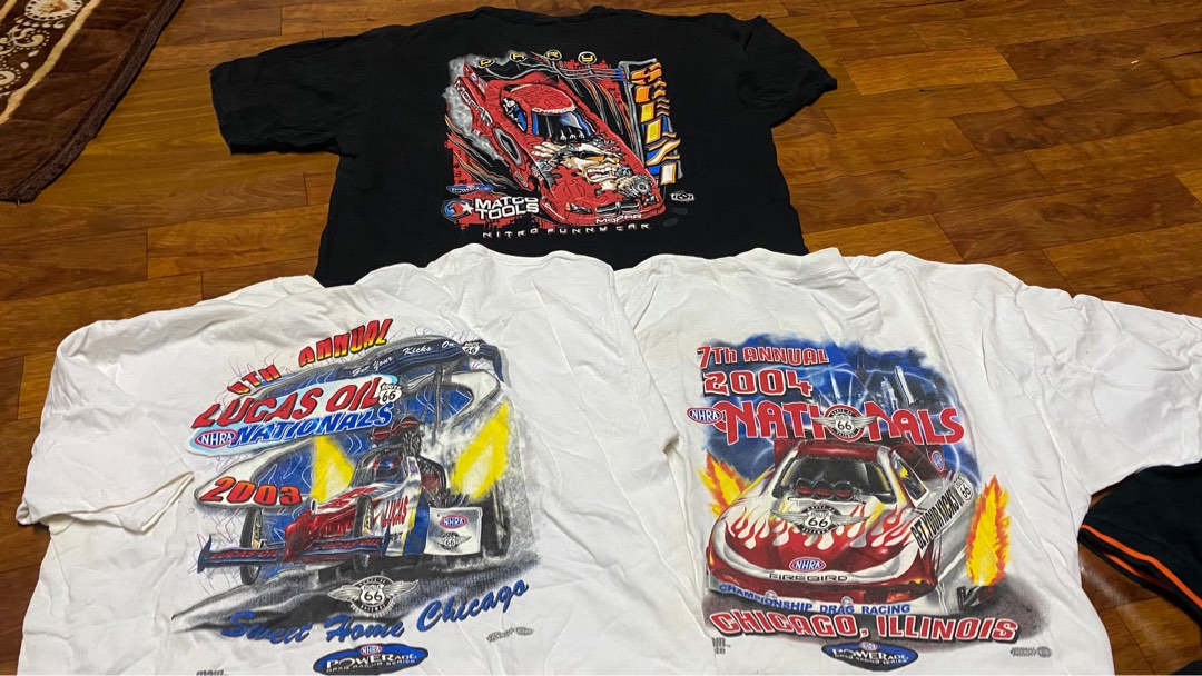 Combo Vtg permotoran kereta NHRA, Men's Fashion, Tops & Sets, Tshirts ...