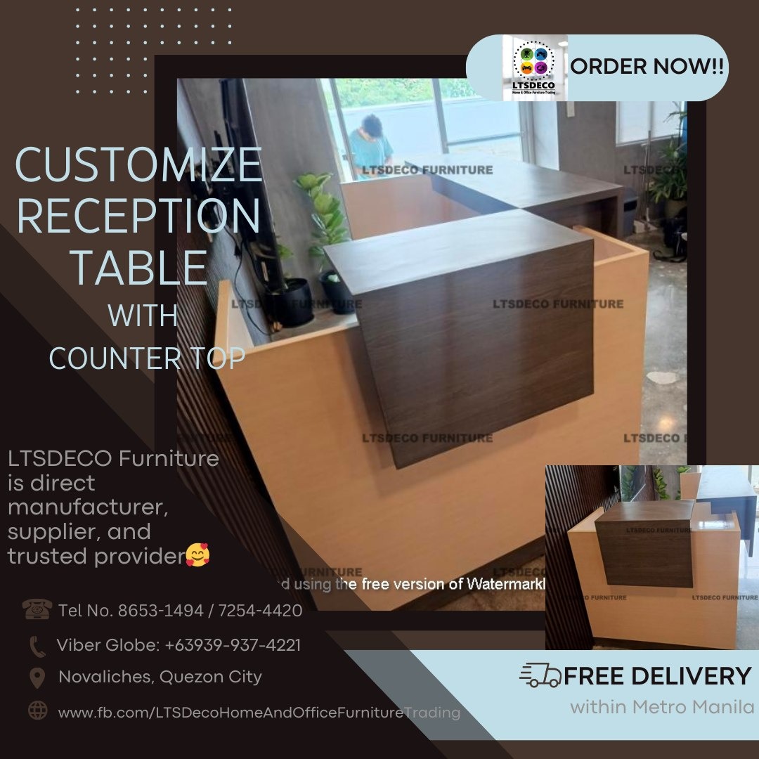 Customized Reception table \ Office Partition \ Office furniture supply ...