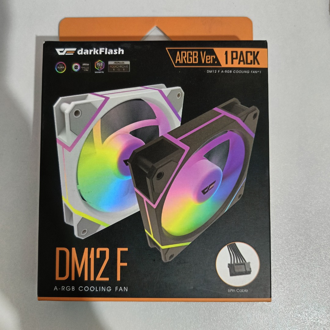 DarkFlash DM12 F Single ARGB Chassis Fan White, Computers & Tech, Parts ...