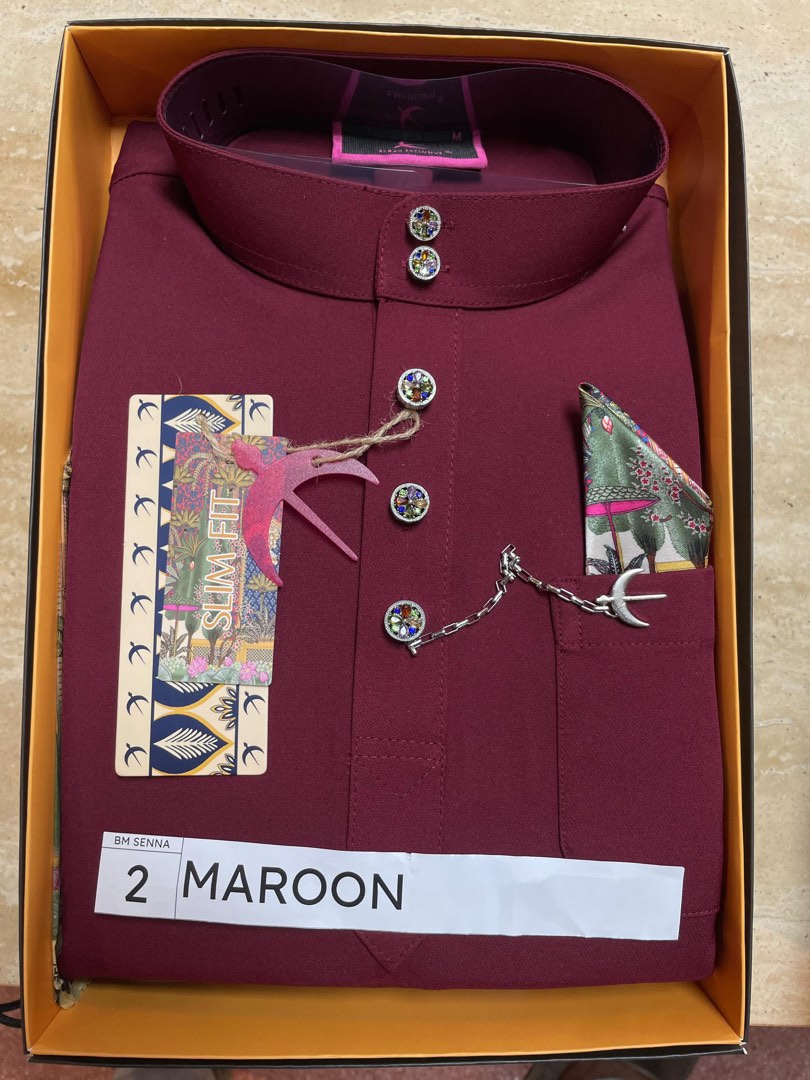 Elrah Sienna Baju Melayu 2025, Men's Fashion, Tops & Sets, Sets ...