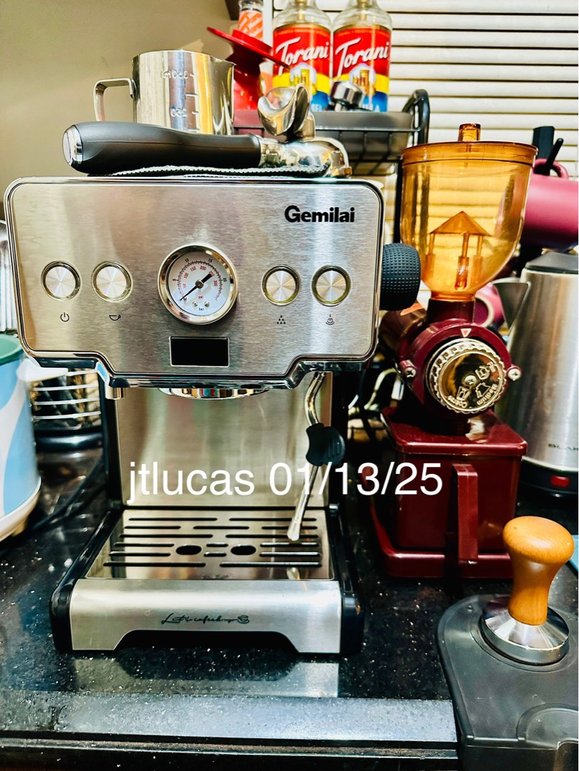 GEMILAI 3605 ESPRESSO MACHINE WITH N600 GRINDER AND FREEBIES, TV & Home ...