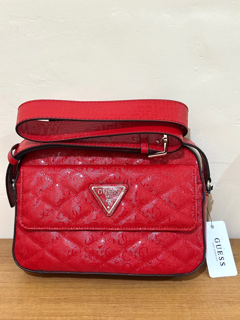 Guess Red Bag with tag, Luxury, Bags & Wallets on Carousell