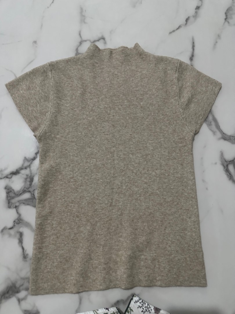 High Neck Soft Top, Women's Fashion, Tops, Shirts on Carousell