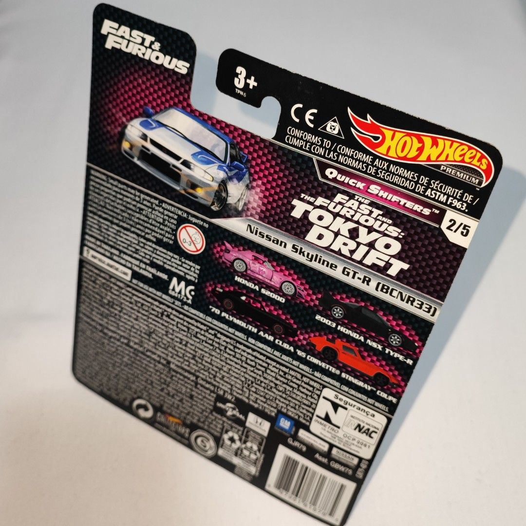Hot Wheels Fast and Furious Nissan Skyline GTR R33 Quick Shifter Tokyo ...