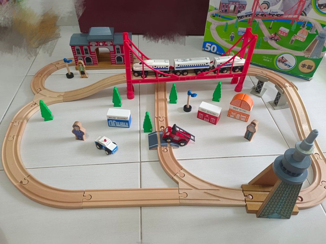Imaginarium express Wooden N700 Shinkansen Train set 50pcs complete ...