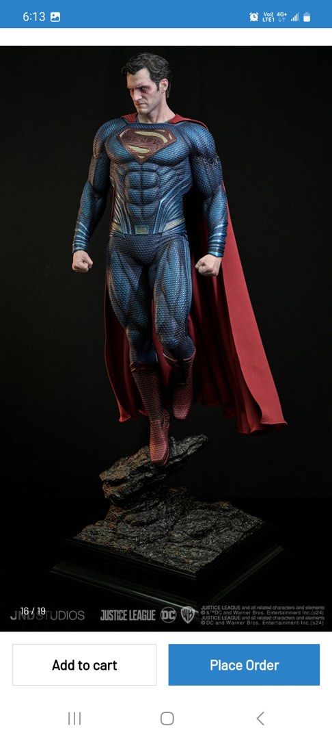 Jnd studios 1:3 Scale Justice League Superman Blue/Black+Bust /not sideshow /queen studio, 興趣及遊戲 ...
