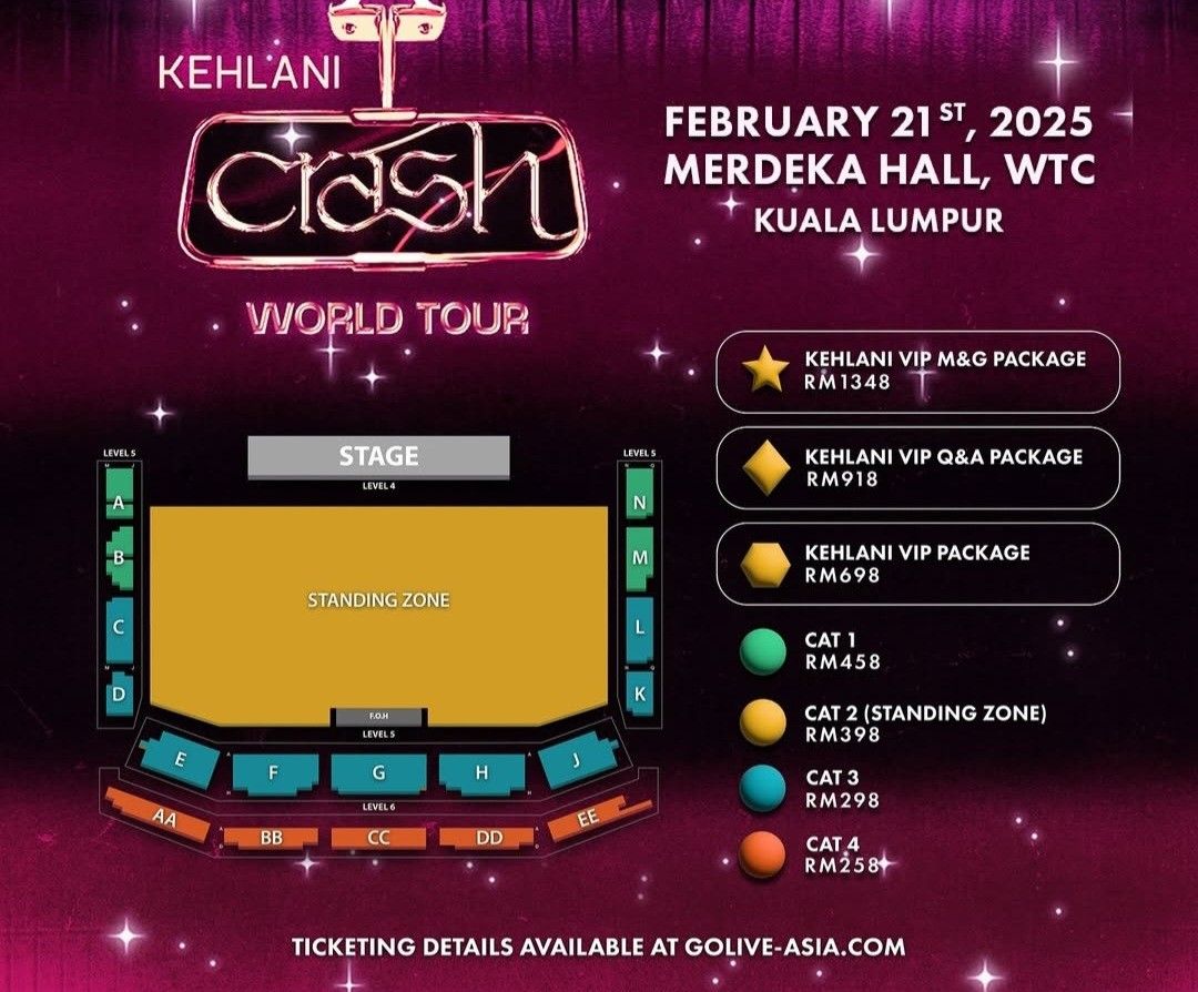 Kehlani Crash World Tour tickets - Standing 21st Feb Merdeka Hall ...