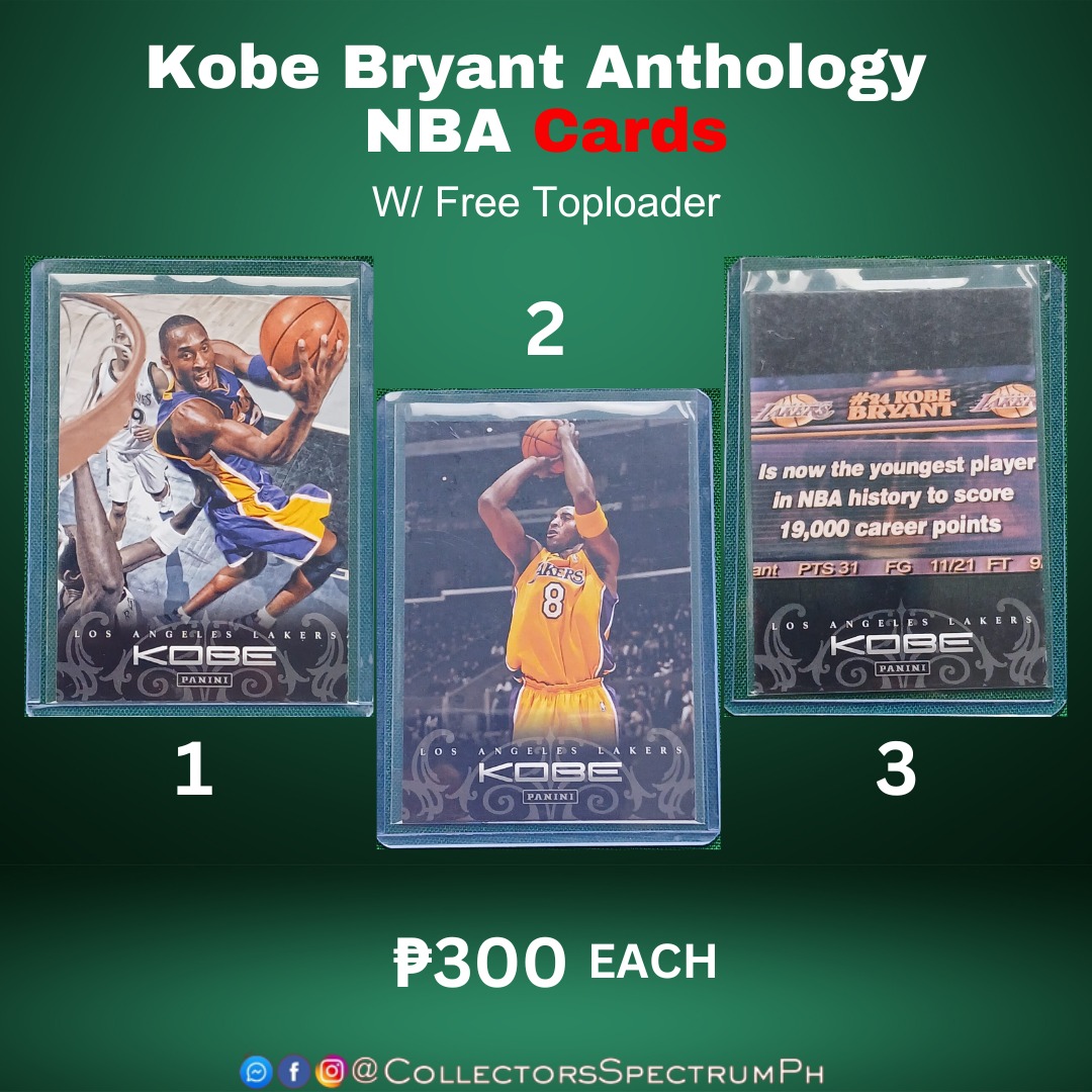 Kobe Bryant Anthology NBA Cards with Free Toploader, Hobbies & Toys ...