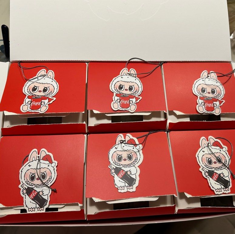 Labubu v3 pendant vinyl plush coke coca cola, Hobbies & Toys ...