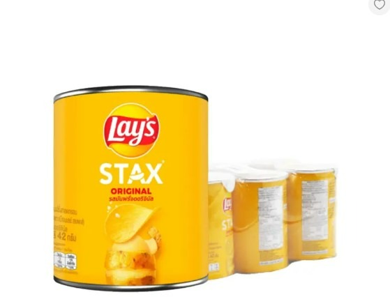 LAY'S Stax Potato Chips Original 42 g - 6 tin in a package, Food ...