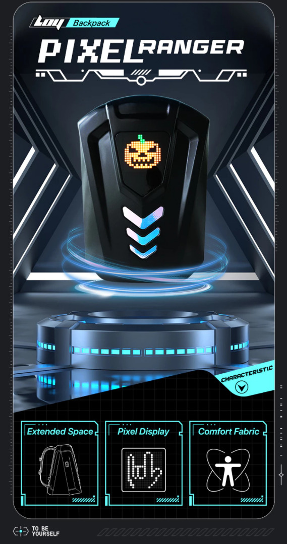 LOY Pixel Ranger Led Backpack with Waterproof and customizable pixel ...