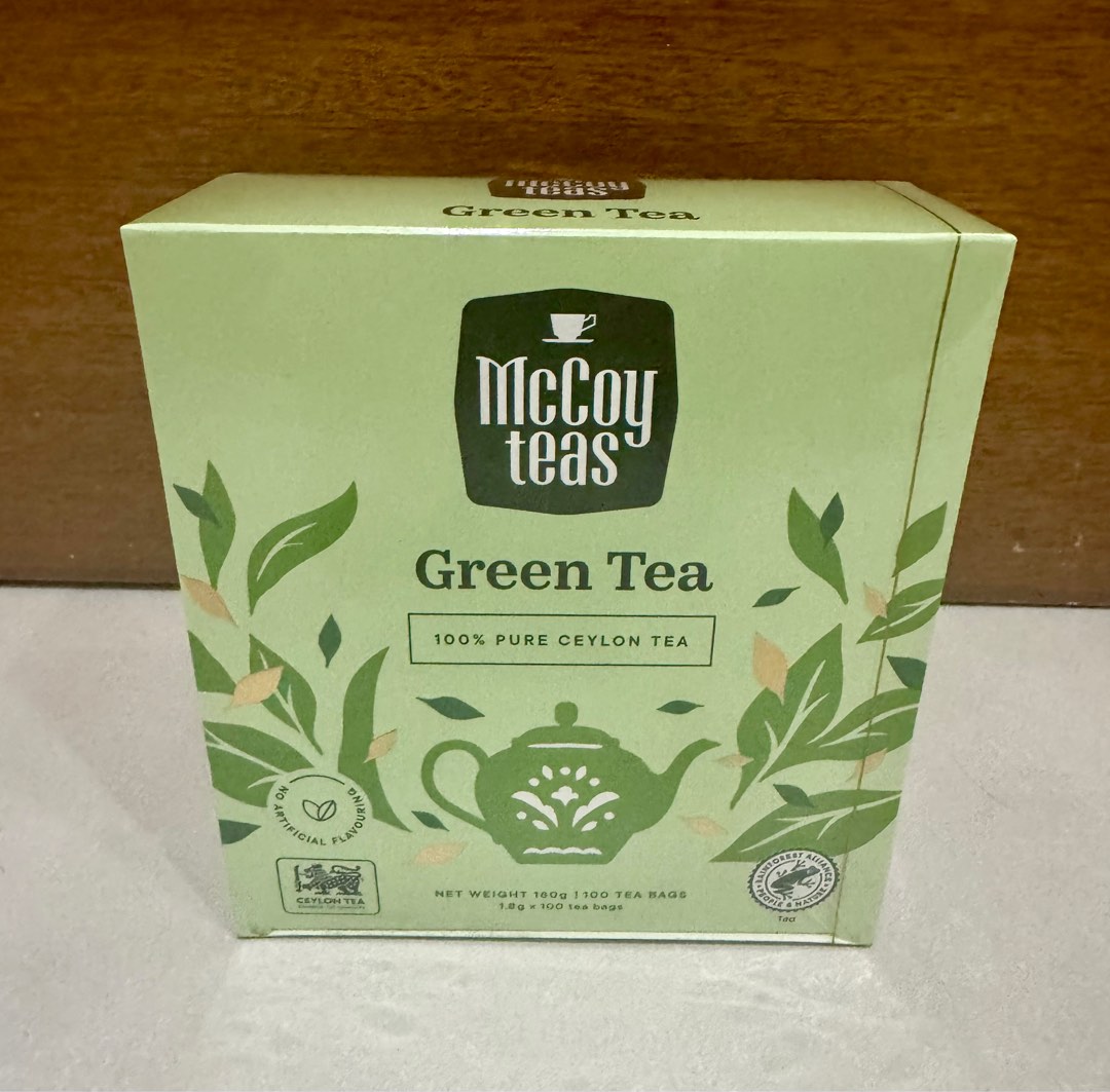McCoy green tea /100 tea bags /100% pure Ceylon tea, Food & Drinks ...