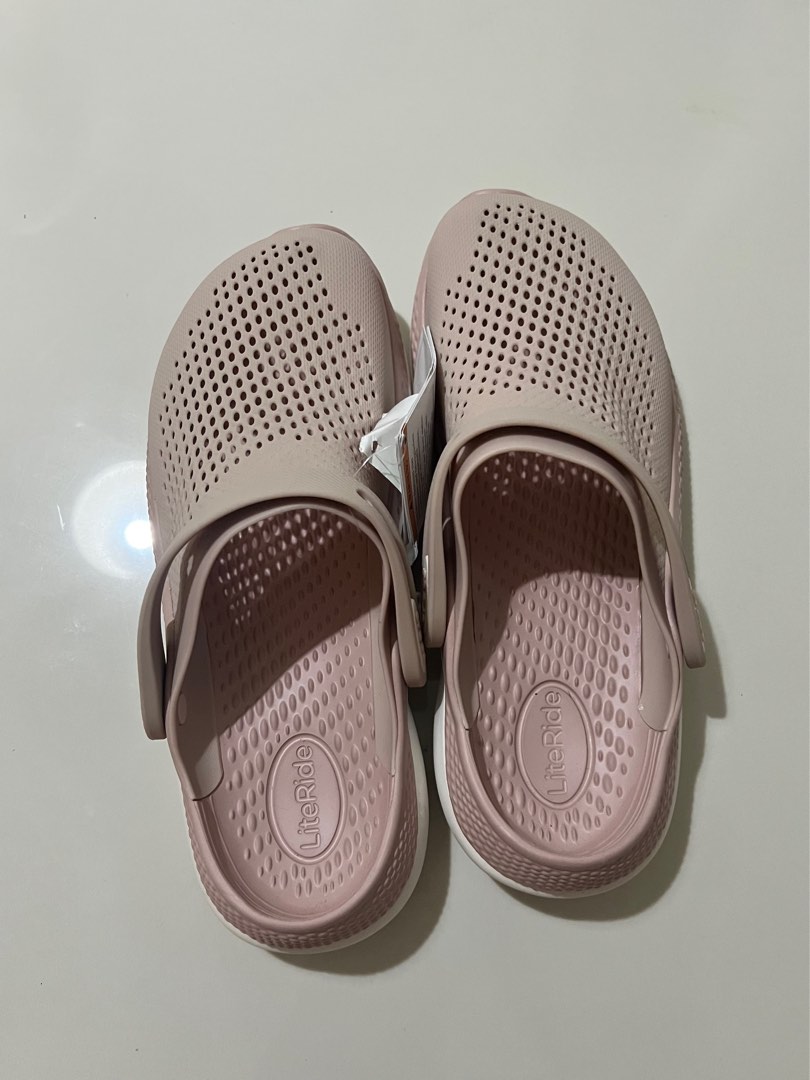 Pink Clay White Crocs - Literide 360 Clog, Women's Fashion, Footwear ...