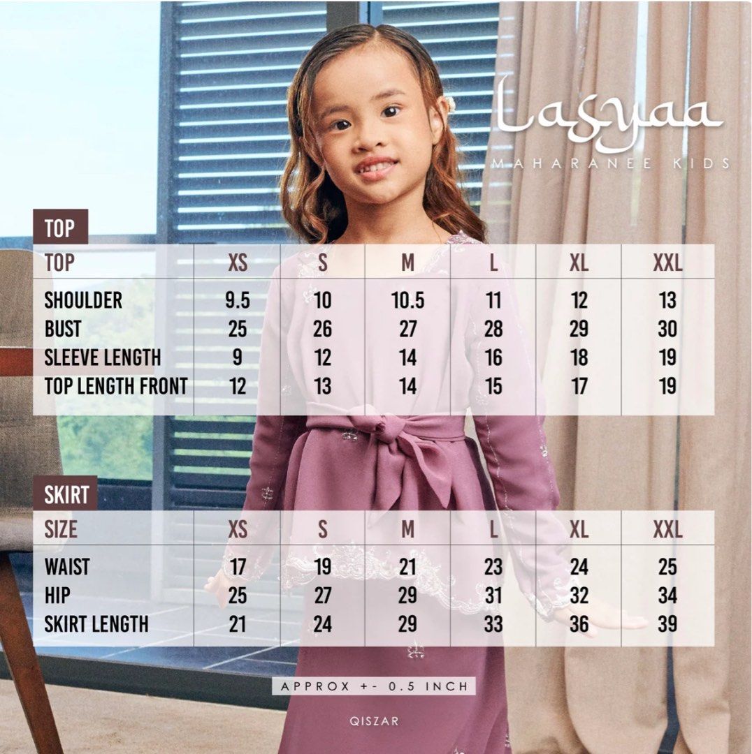 Navy Blue - Qiszar Lasyaa Size L (7-9 tahun), Babies & Kids, Babies ...