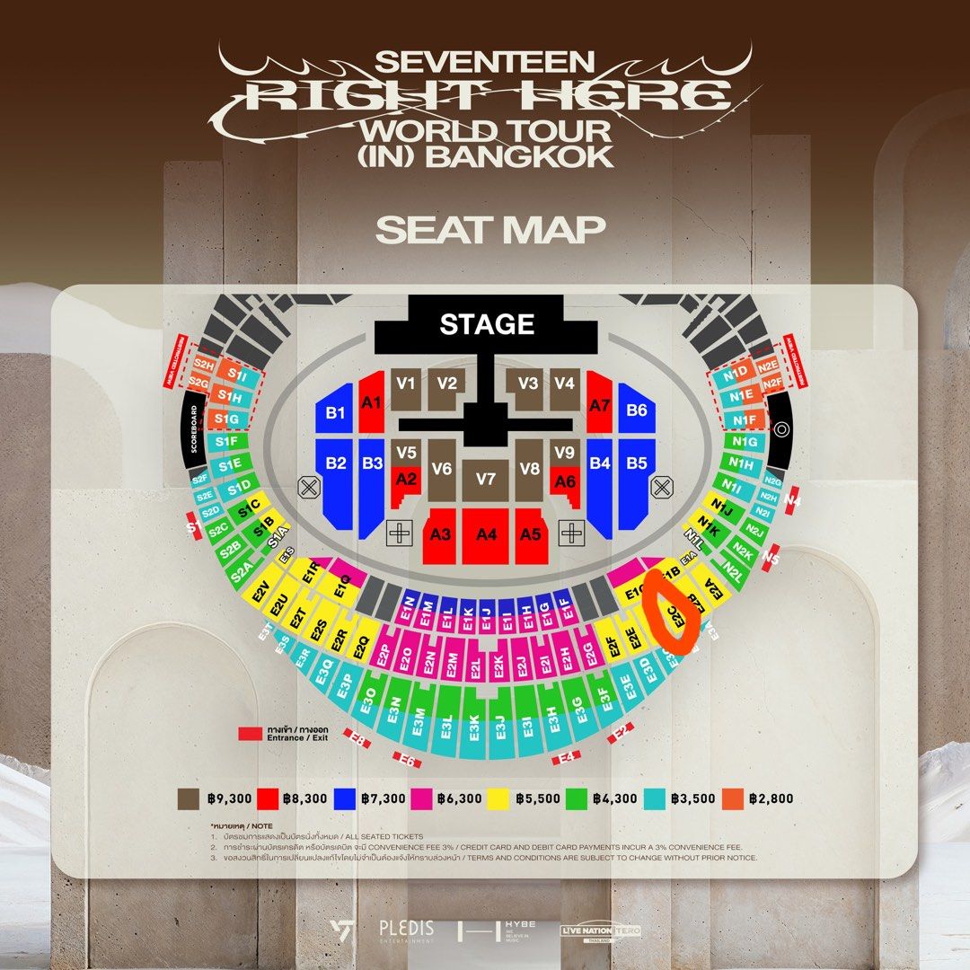 SEVENTEEN BANGKOK Feb15 E2C, Tickets & Vouchers, Event Tickets on Carousell