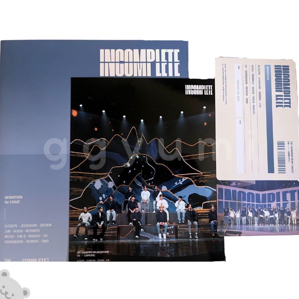 SEVENTEEN In-Complete Concert DVD official merch - VCR Photobook + Mini ...