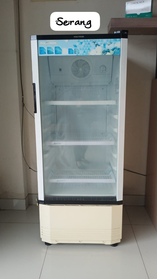SHOWCASE CHILLER KULKAS BEKAS/SECOND POLYTRON 1 PINTU 3 RAK, Kitchen ...
