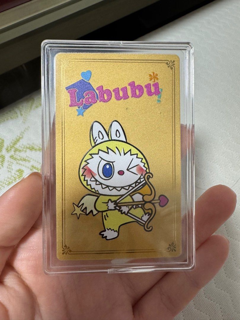 The Monsters Labubu 0.1g 999 Gold Card, Women's Fashion, Jewelry ...