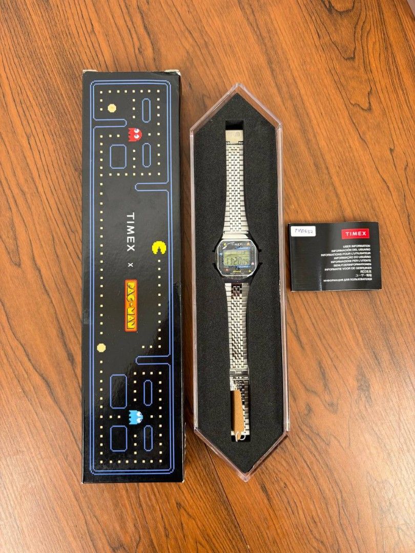 TIMEX T80 X PAC-MAN STAINLESS STEEL WATCH, Luxury, Watches on Carousell