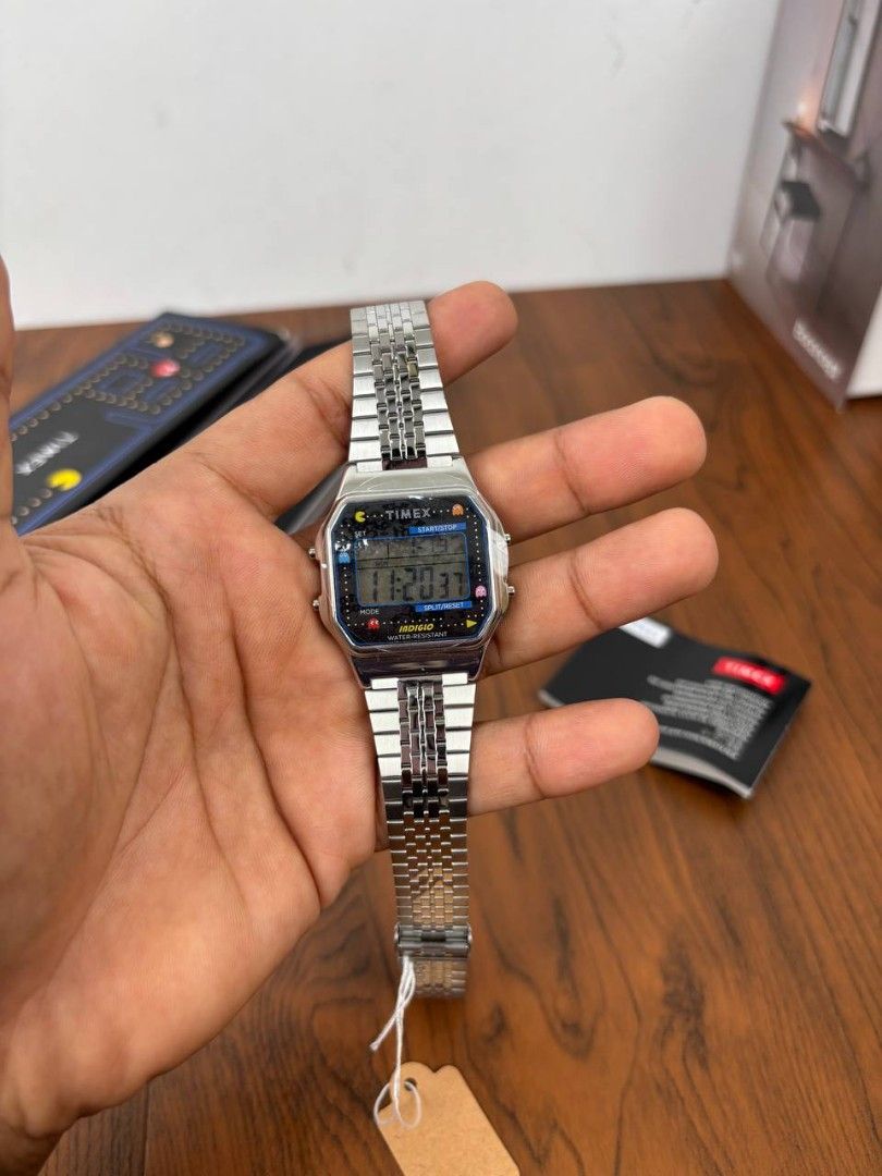 TIMEX T80 X PAC-MAN STAINLESS STEEL WATCH, Luxury, Watches on Carousell