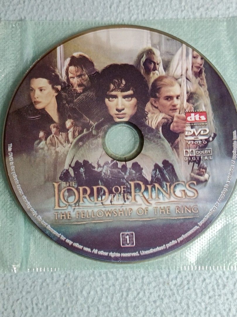 Vintage DVD Gold Disc English Movie Lord Of The Rings Series Rm10 each ...