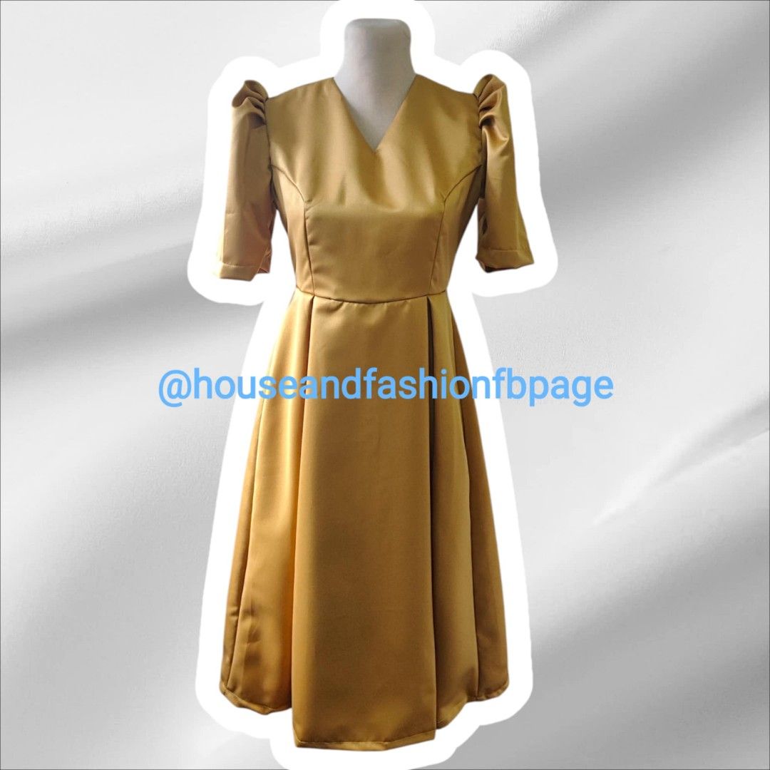 V-neck Modern Filipiniana Dress for Women Graduation Oath Taking ...