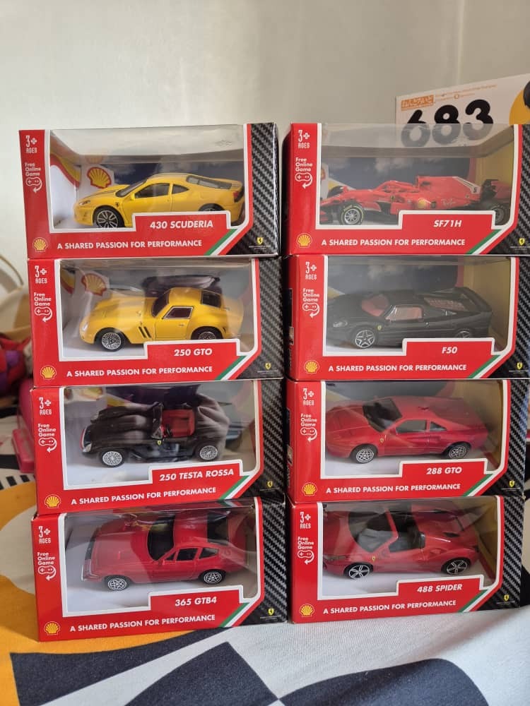 1/43 Shell Ferrari Toy Car (Completed Set), Hobbies & Toys, Toys ...