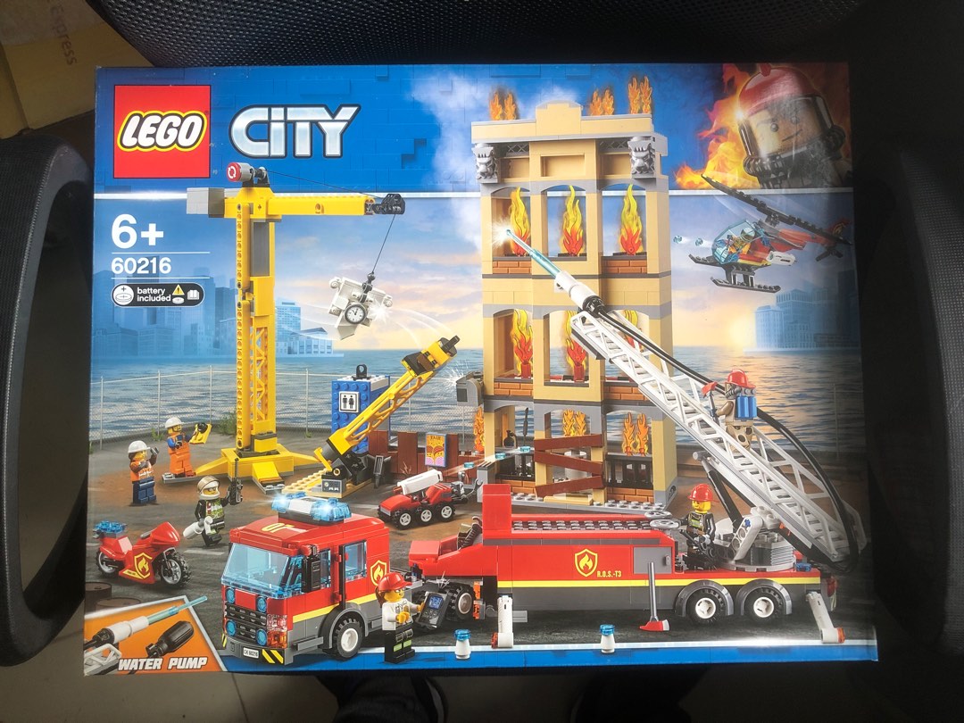 全新 樂高 LEGO 60216 City Series Downtown Fire Brigade 城市消防總隊, 興趣及遊戲, 玩具 ...