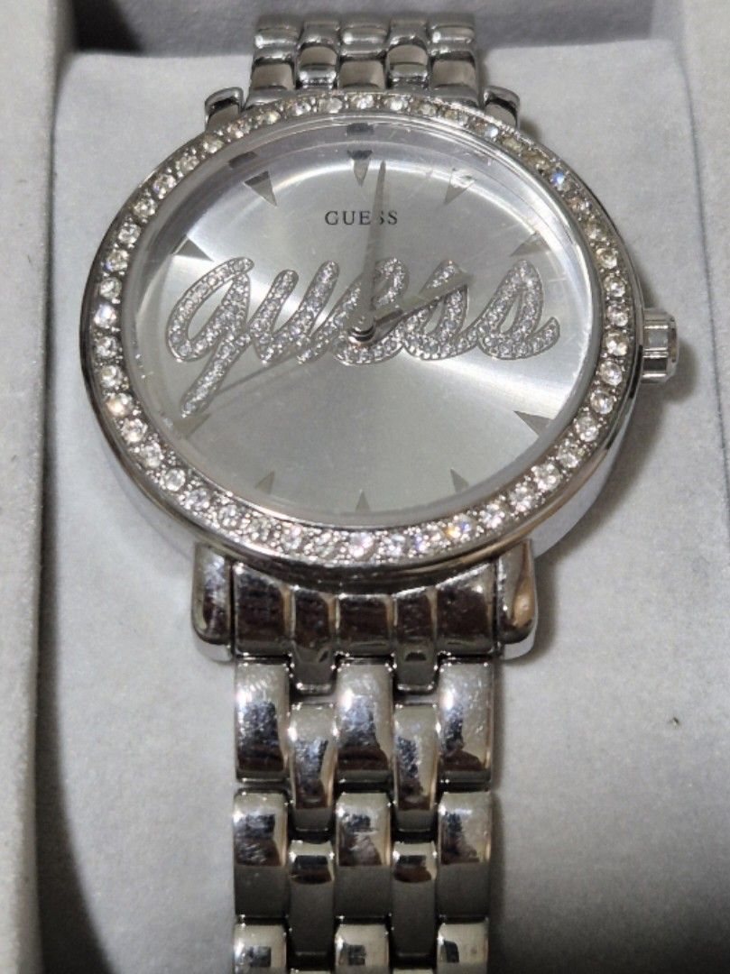 Authentic Guess Bling Bling Diamond Watch, Women's Fashion, Watches ...