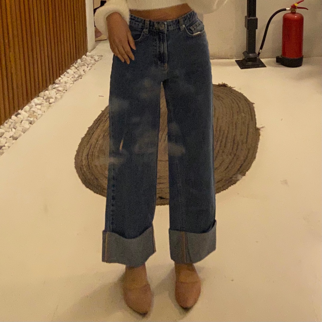 Authentic Zara trf High Rise Wide Leg Jeans, Women's Fashion, Bottoms ...