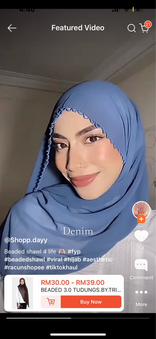 beaded chiffon shawl tudung by trisha y2k fairycore cottagecore ...