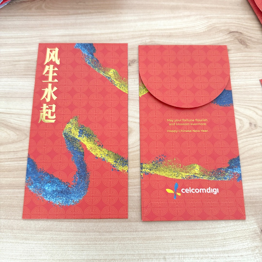 CelcomDigi Angpow Red Packet Money Envelope 8pcs/pack, Hobbies & Toys ...