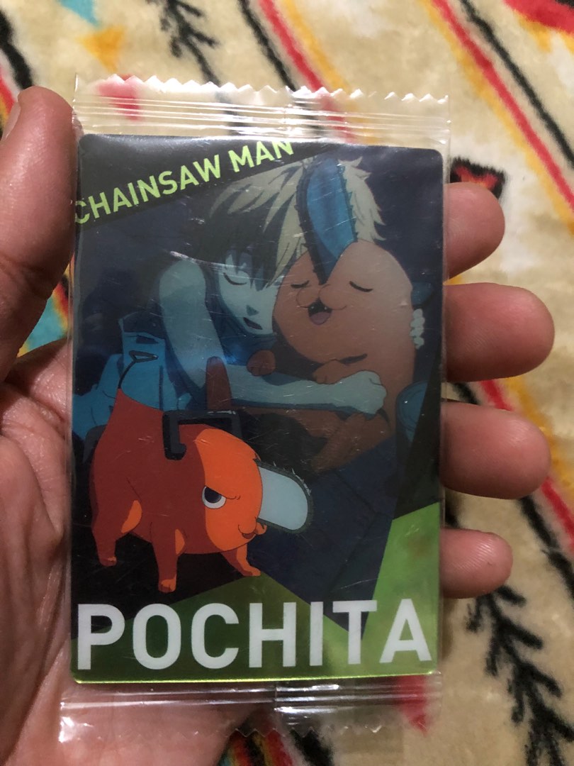 Chainsaw Man Pochita shiny card, Hobbies & Toys, Toys & Games on Carousell