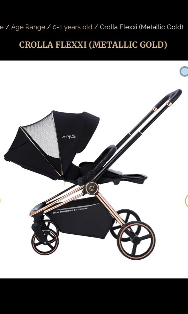 Crolla Flexi Metalic Gold RM 650, Babies & Kids, Going Out, Strollers ...