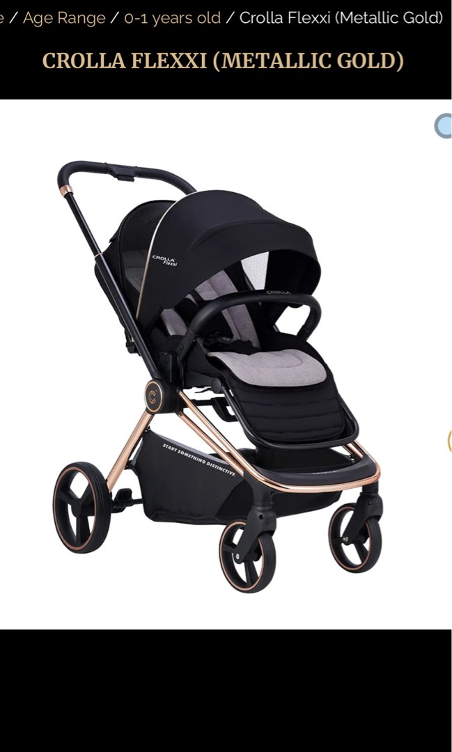 Crolla Flexi Metalic Gold RM 650, Babies & Kids, Going Out, Strollers ...