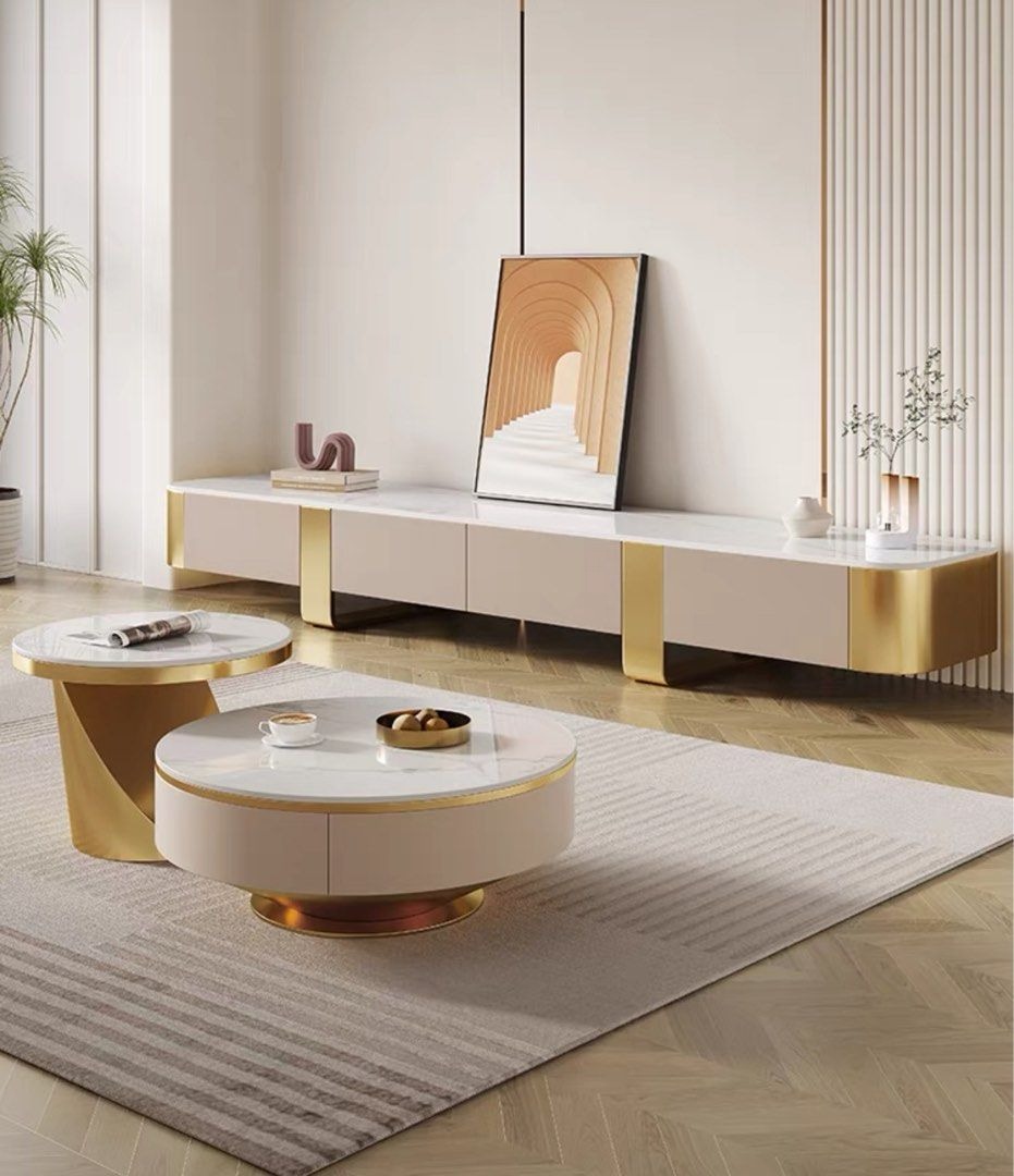 DANCA Modern Sintered Stone TV Console, Furniture & Home Living ...