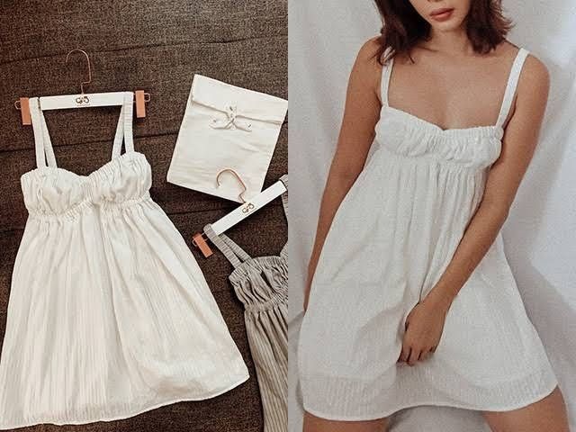 Eighth Mermaid Iris Dress in White Strip, Women's Fashion, Dresses ...