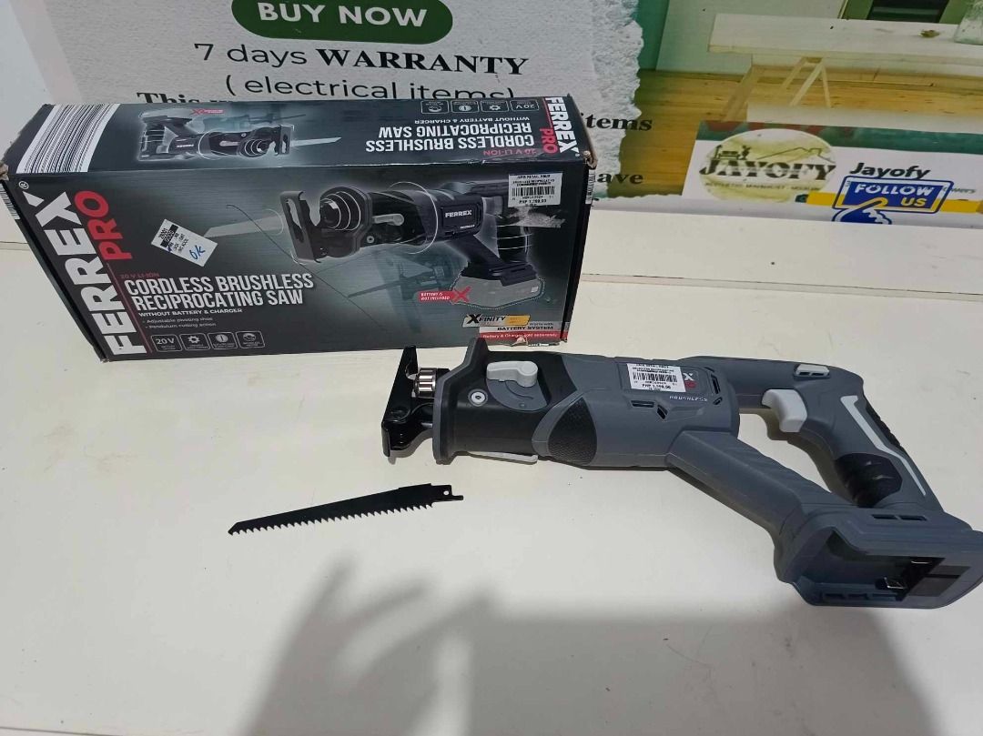 Ferrex PT201101 Cordless Brushless Reciprocating Saw No Battery and ...