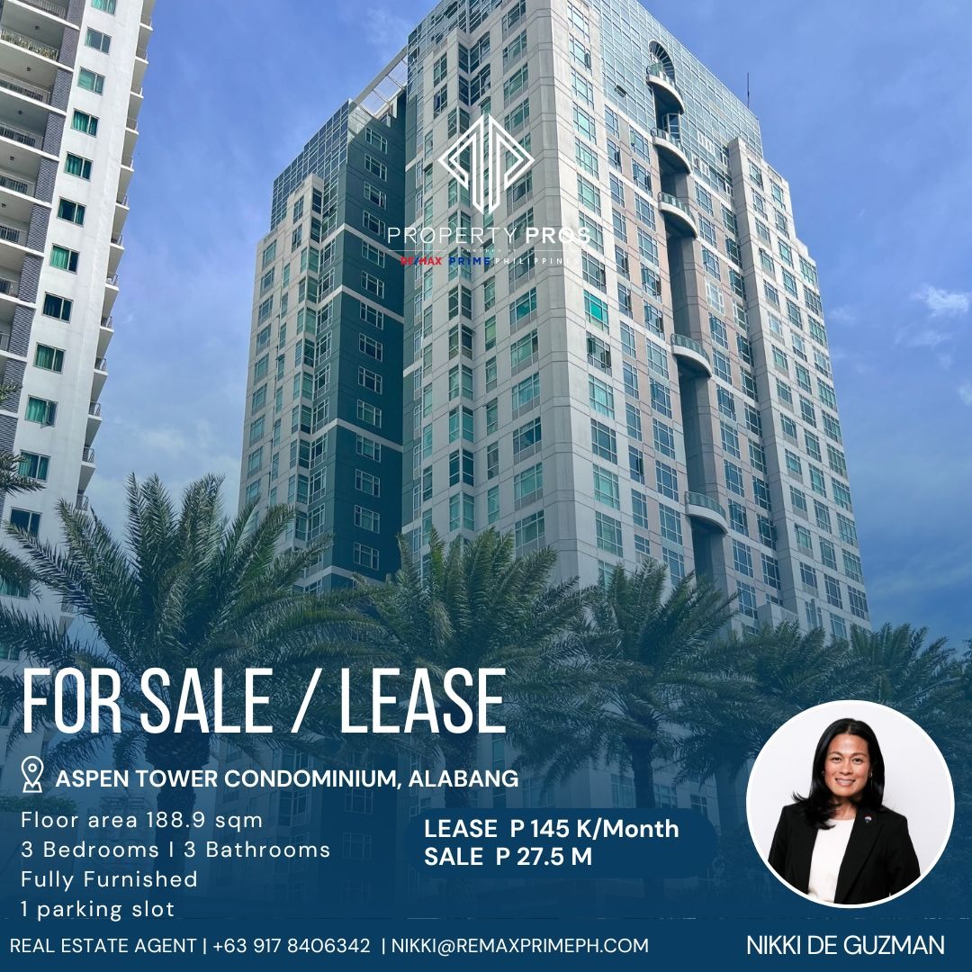 FOR SALE or LEASE: Condominium unit, Aspen Tower, Alabang, Property ...