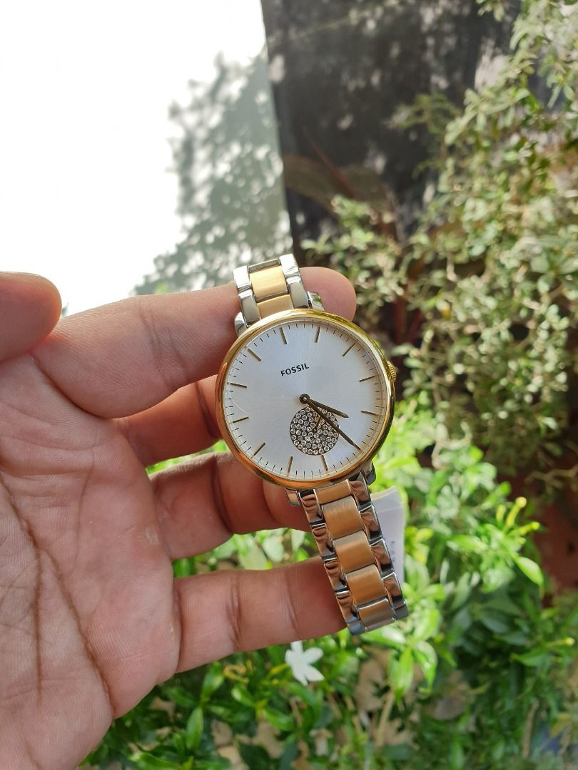 Fossil Women's Watch - Jacqueline Three-Hand with Paved Crystals in ...