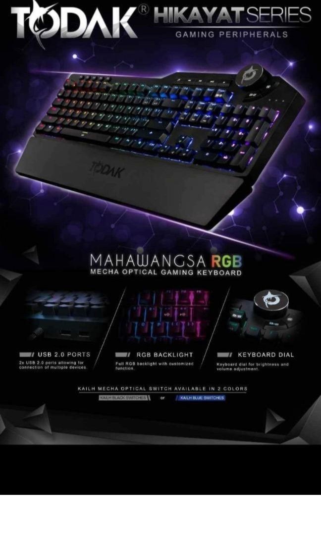 Gaming Keyboard Todak, Computers & Tech, Parts & Accessories, Computer Keyboard on Carousell