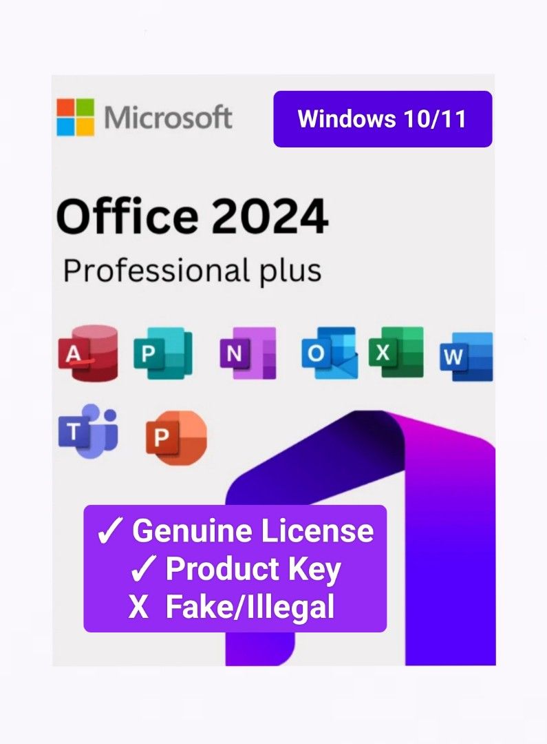 Genuine 2024 Microsoft Office Professional Plus 2024/2021/2019/2016 ...