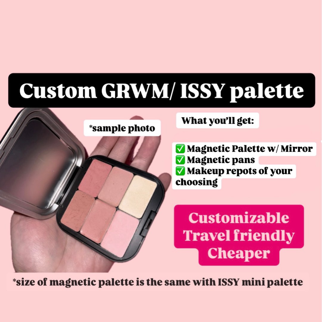 GRWM ISSY Repot + Magnetic Palette w/ Mirror, Beauty & Personal Care ...