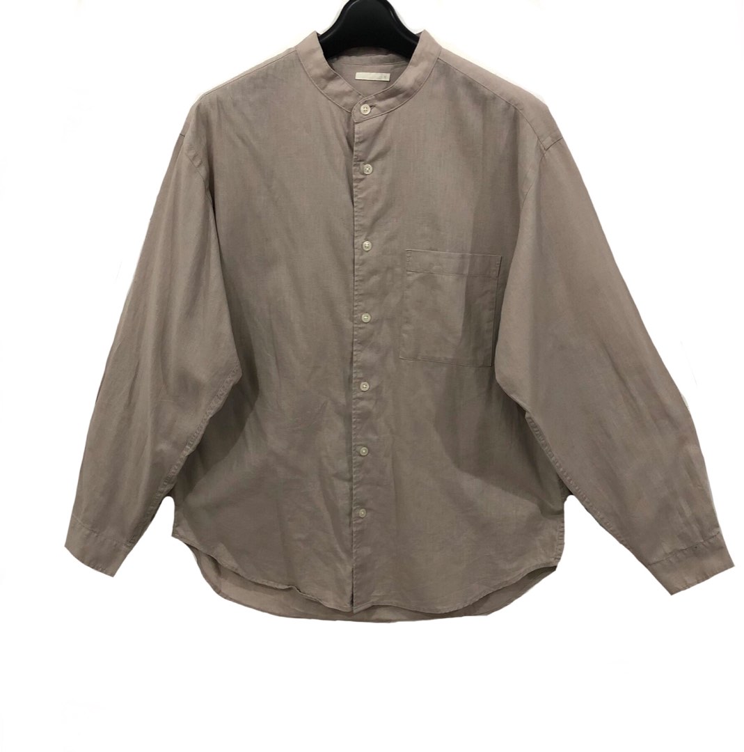 GU Mens By Uniqlo Japanese Style Stand Collar Linen Blend Longsleeve ...