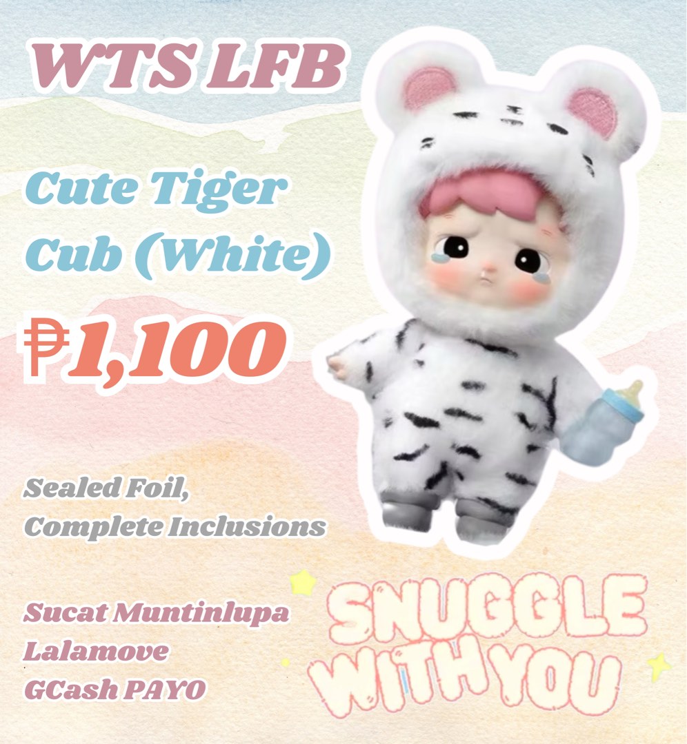 [REPRICED] HACIPUPU SNUGGLE WITH YOU - CUTE TIGER CUB, Hobbies & Toys ...