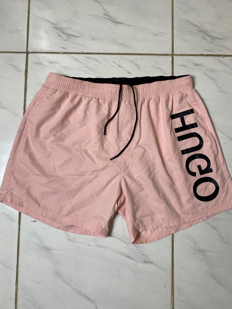 Hugo Boss - Pink Side Logo Swim wear, Men's Fashion, Activewear on ...