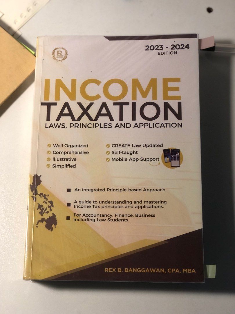 Income Taxation: Laws, Principles, and Applications 2023-2024 Ed by Rex ...