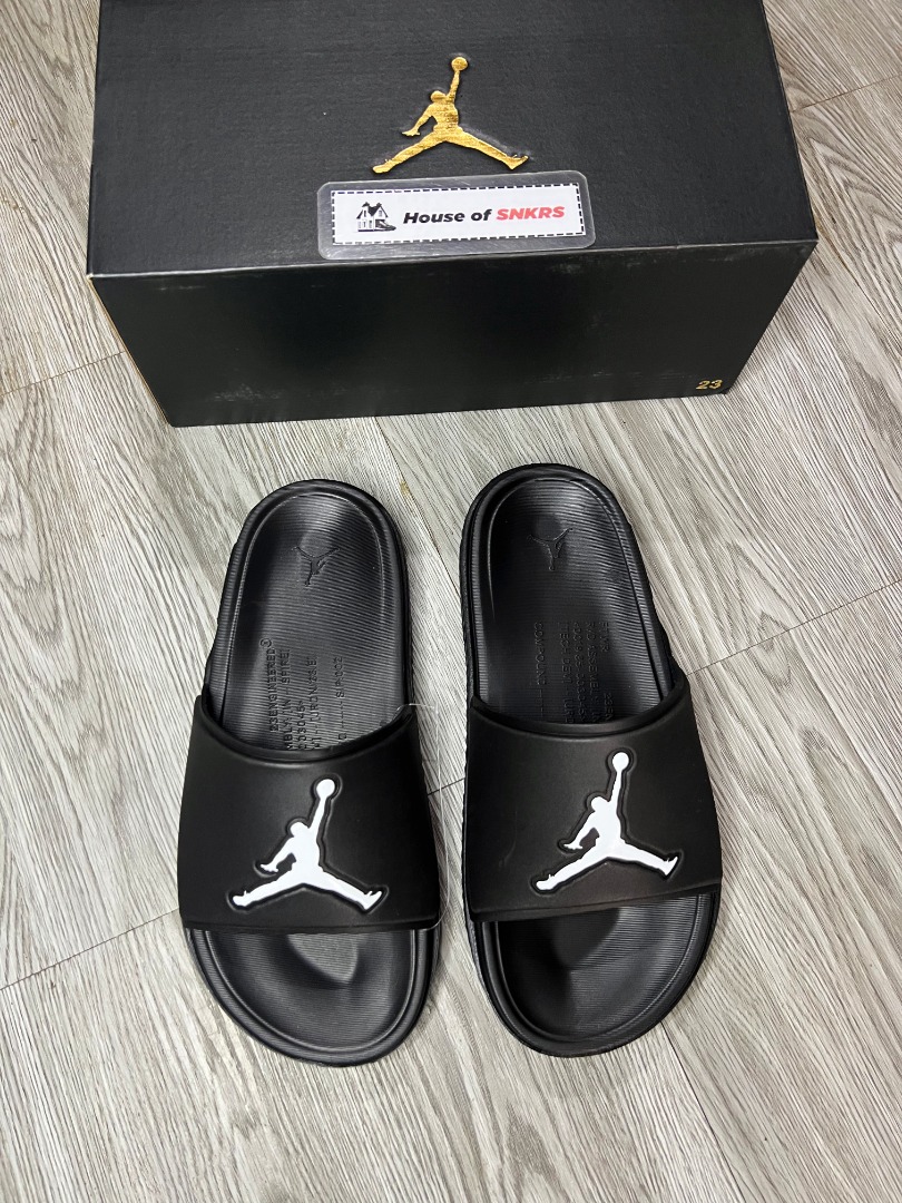 Jordan Jumpman Slides 'Black White', Men's Fashion, Footwear, Slippers ...