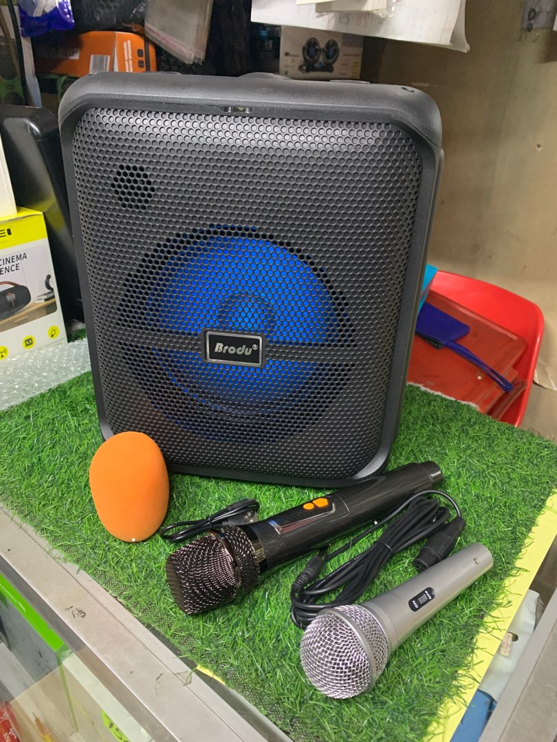 karaoke party speaker brodu 1740 model with 2 microphone, Audio ...