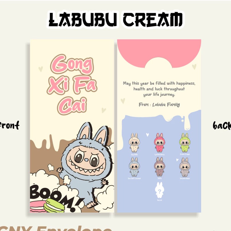 LABUBU RED PACKET RED WALLET RED ENVELOPE MONEY POUCH MONEY PACKET ...